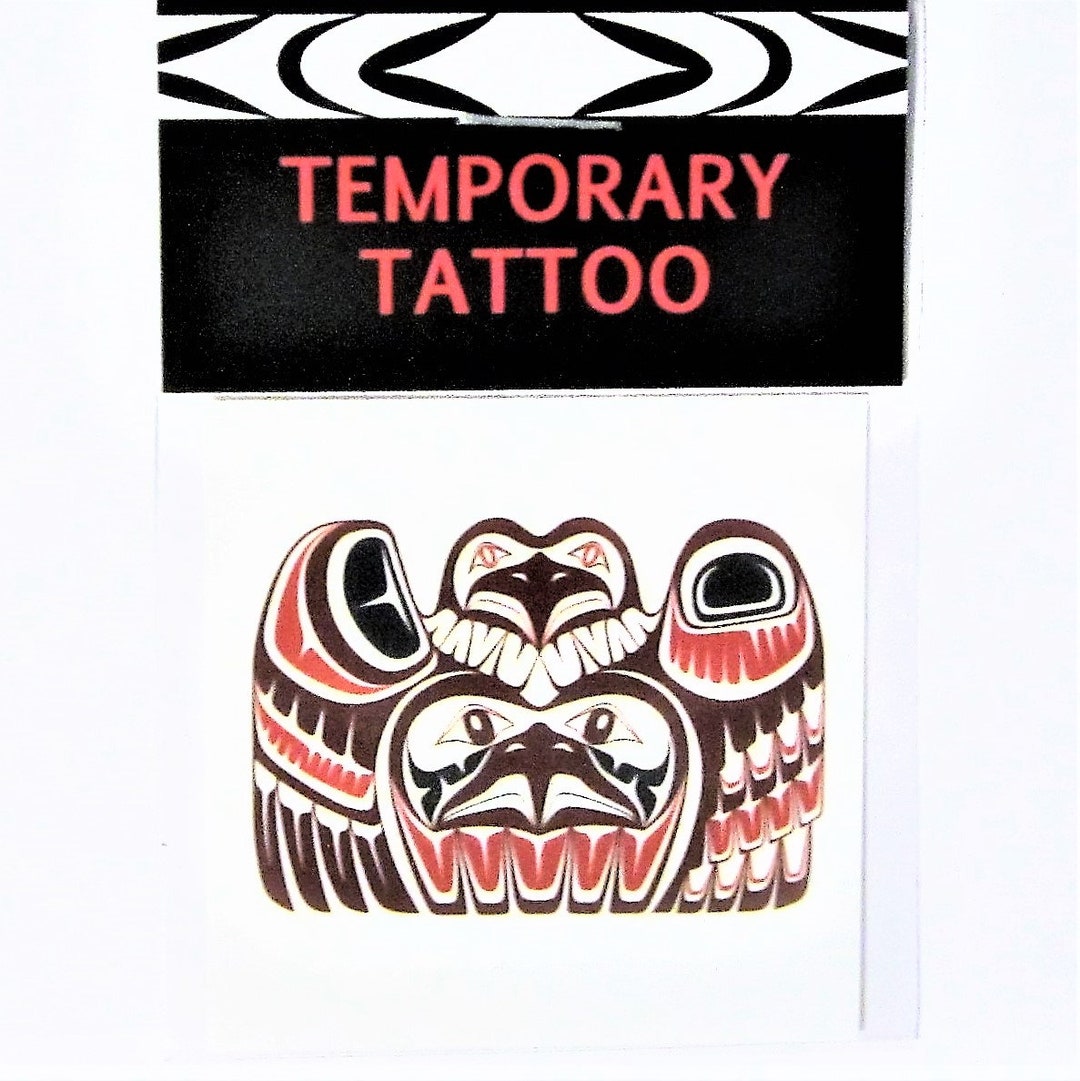 Haisla Heiltsuk First Nation 'eagles' Temporary Tattoo West Coast ...
