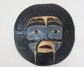 First Nations Native Moon Red Cedar Maskette - Etsy
