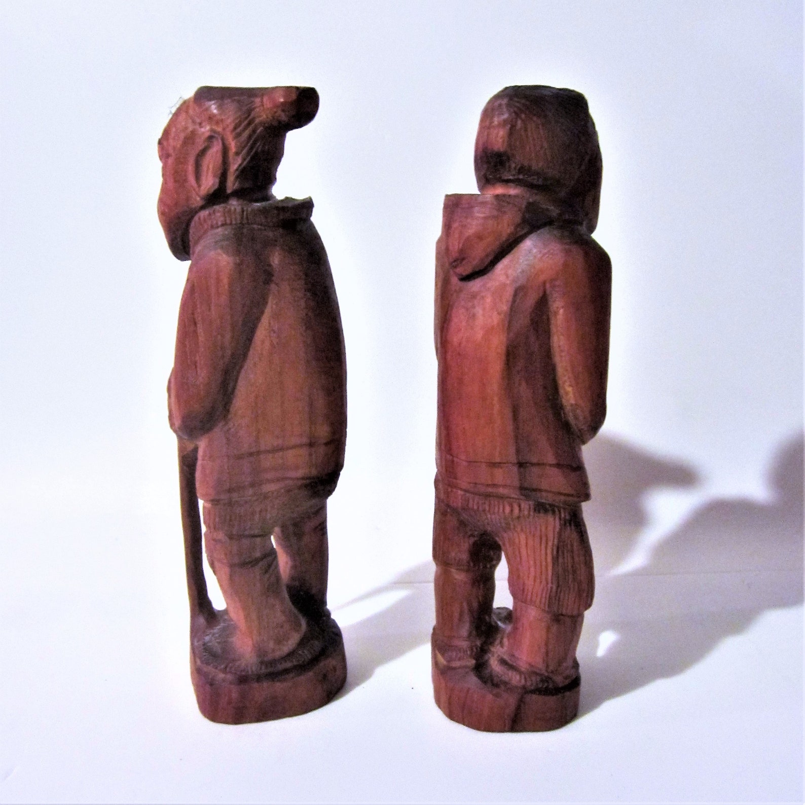 Vintage Greenland Inuit ''man & Woman'' Wood - Etsy