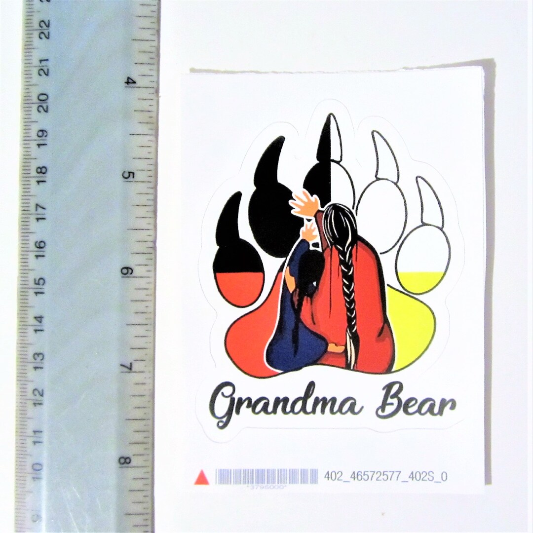 First Nations ''grandma Bear'' Sticker Decal Native Indigenous Art - Etsy