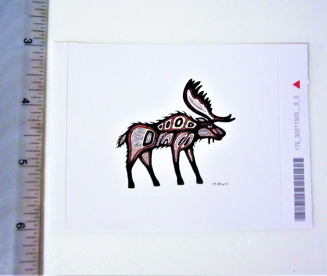 First Nations ''moose'' Sticker Decal Native Westcoast Indigenous Art ...