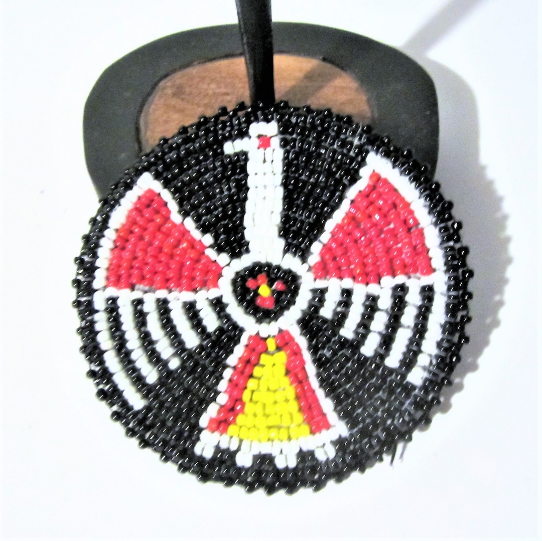 Native American First Nations Hand Beaded Pow Wow Sew on Medallion ...