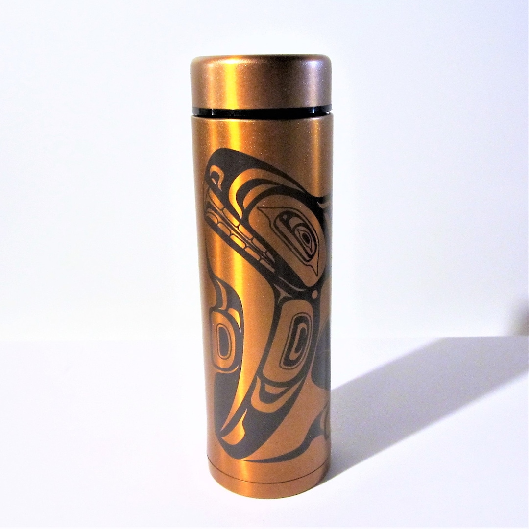 Gitxsan First Nation Copper 'wolf' 17oz Insulated Tumbler & Strainer ...