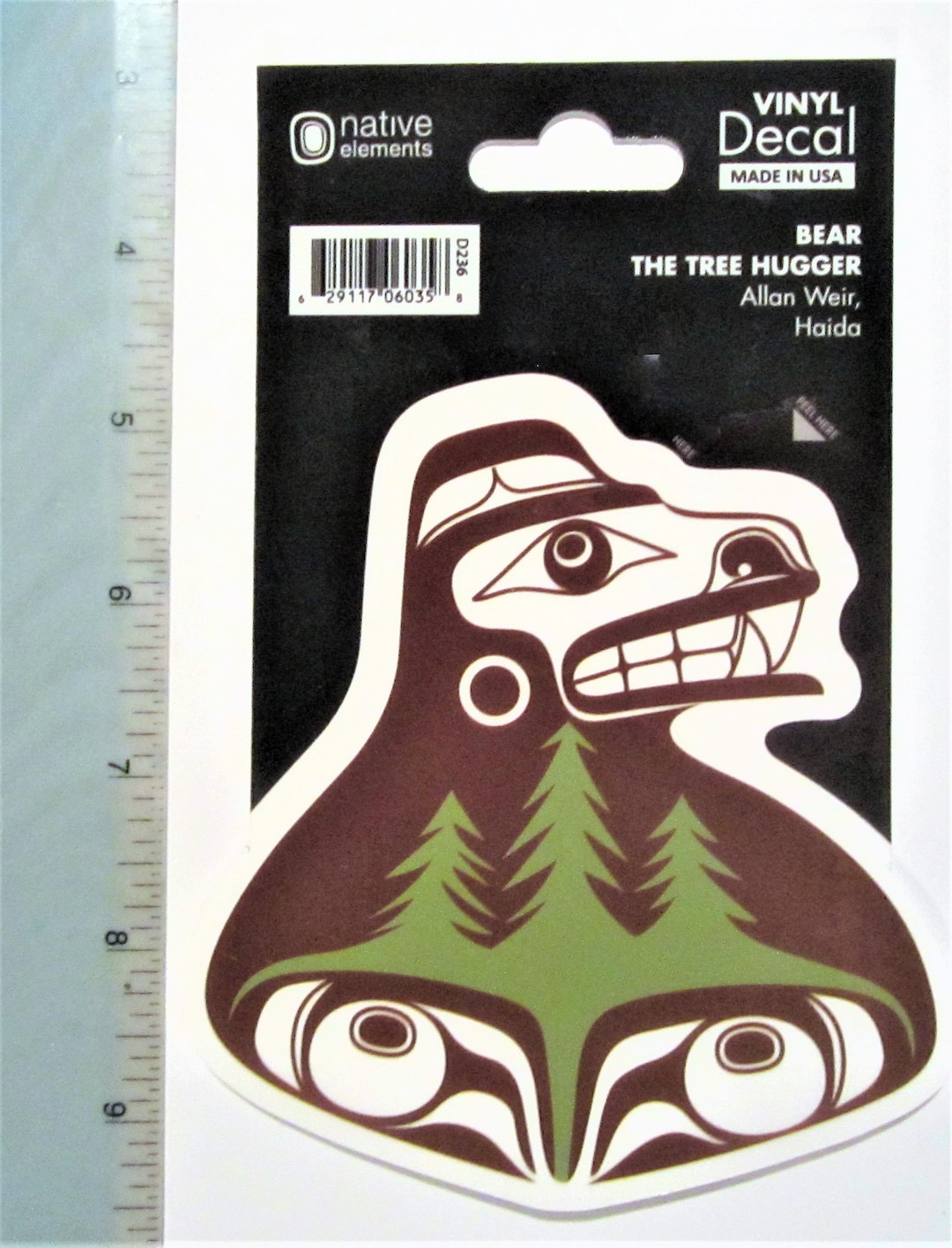 Haida First Nation 'tree Hugger Bear' Vinyl Sticker Decal Pacific North ...