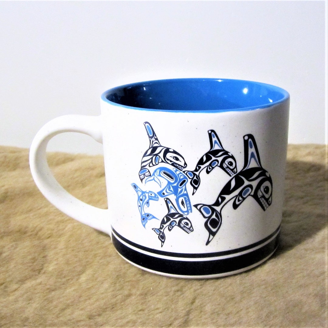 Haisla Heiltsuk First Nation ''orca Family'' Coffee & Tea Mug 16oz ...