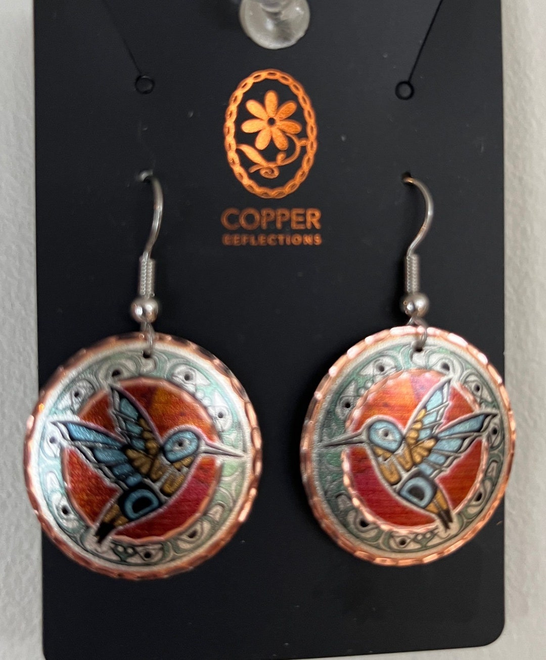 First Nations Copper Silver Plate Earrings Pacific North West Coast ...