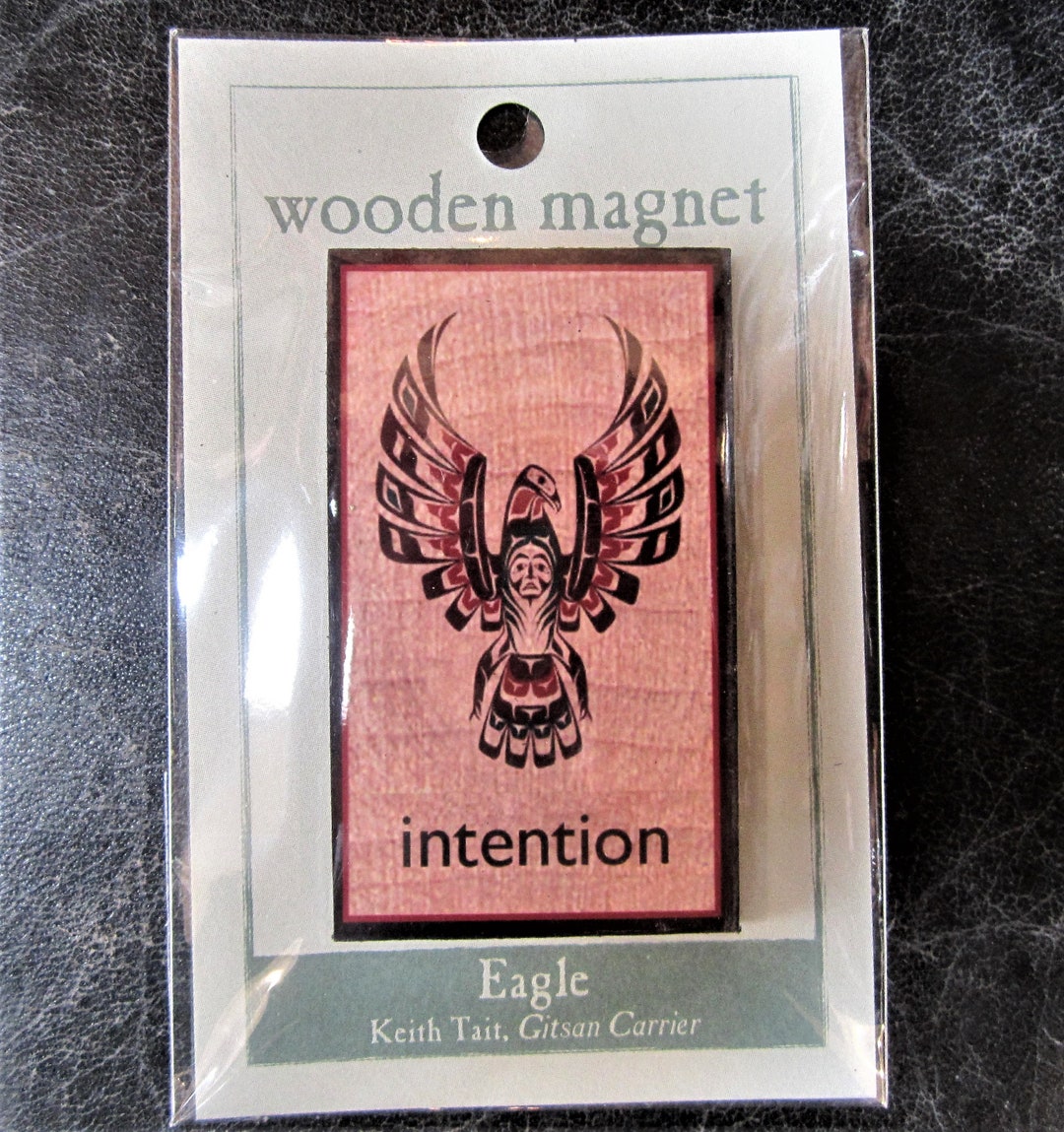 Gitxsan First Nation 'eagle' Wooden Stick on Fridge Magnet Pacific ...