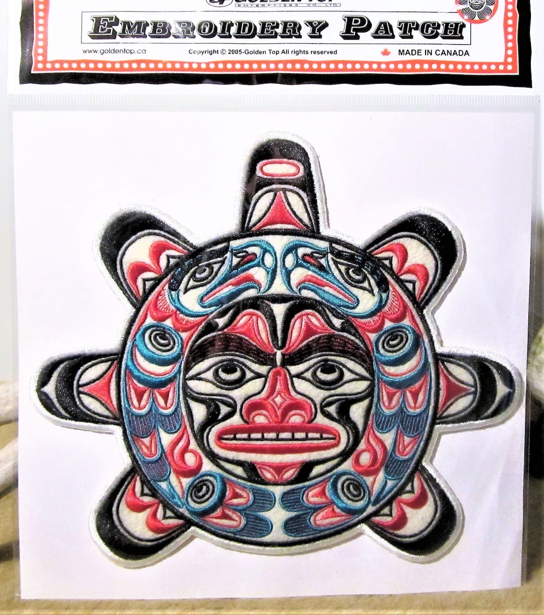 Coast Salish First Nations 'sun' Large Embroidered Patch Pacific North ...