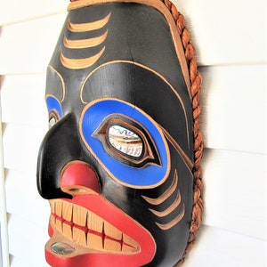 Haida First Nation 'ancestor' Large Cedar Mask Carving Pacific North ...