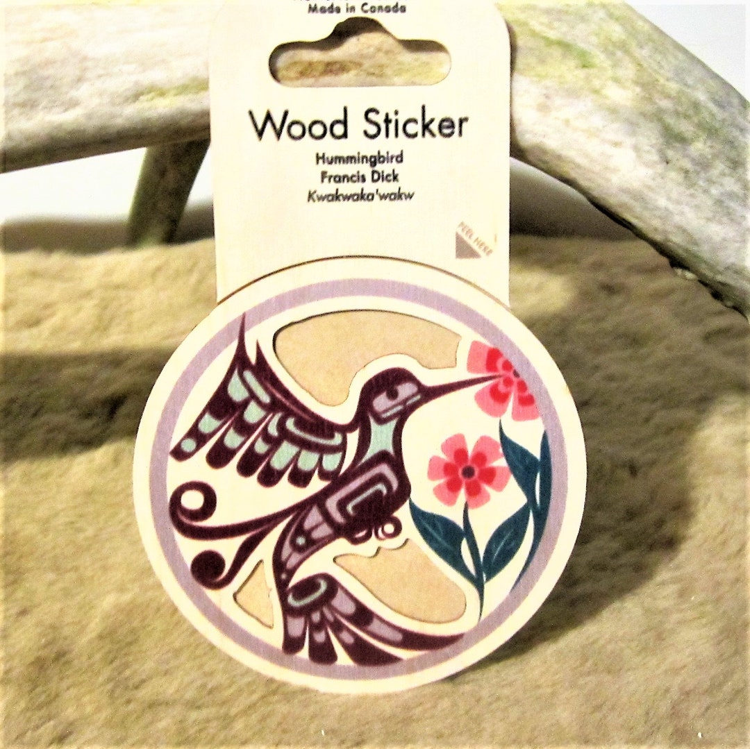 Kwakiutl First Nation 'hummingbird' Eco Friendly Wood Sticker Pacific ...