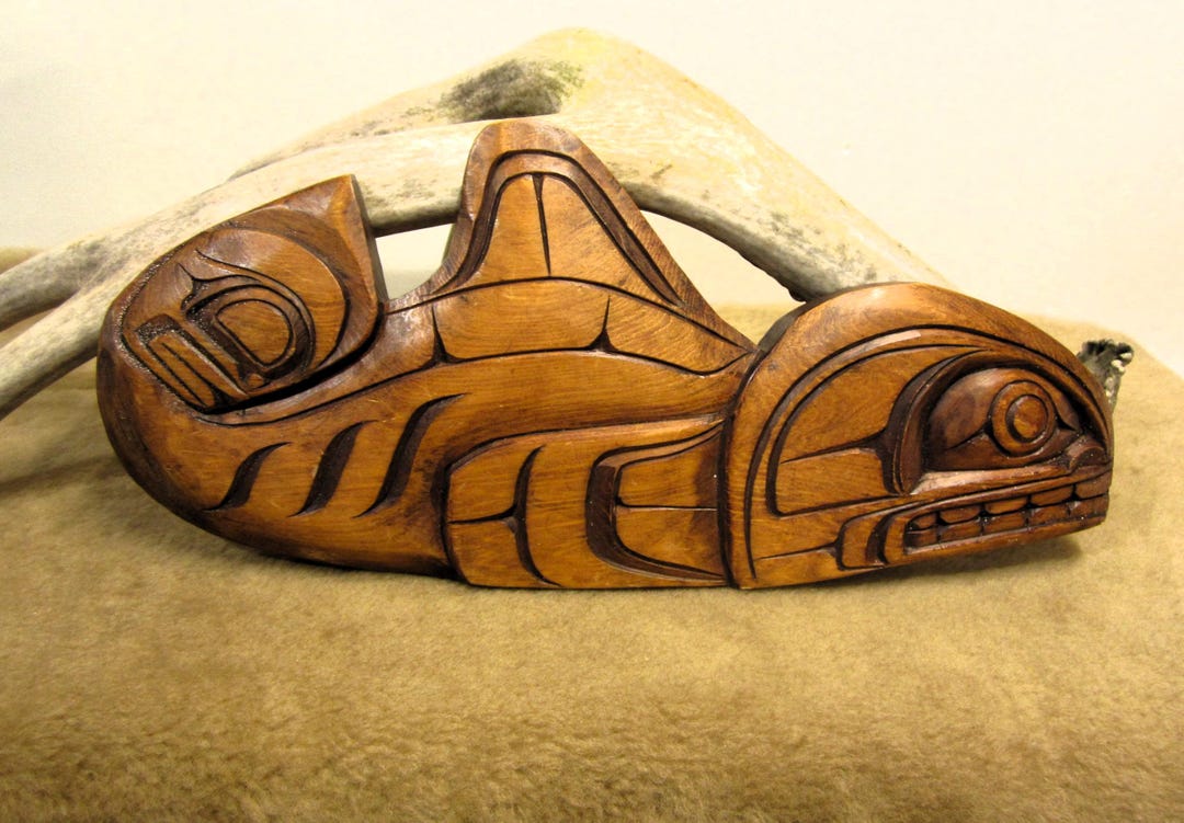 Kwakiutl First Nation 'killer Whale' Carving Pacific North West Coast ...