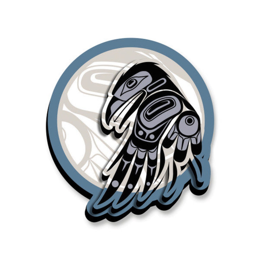 Haida First Nations 'raven Moon' 3D Stick on Fridge Magnet Pacific ...