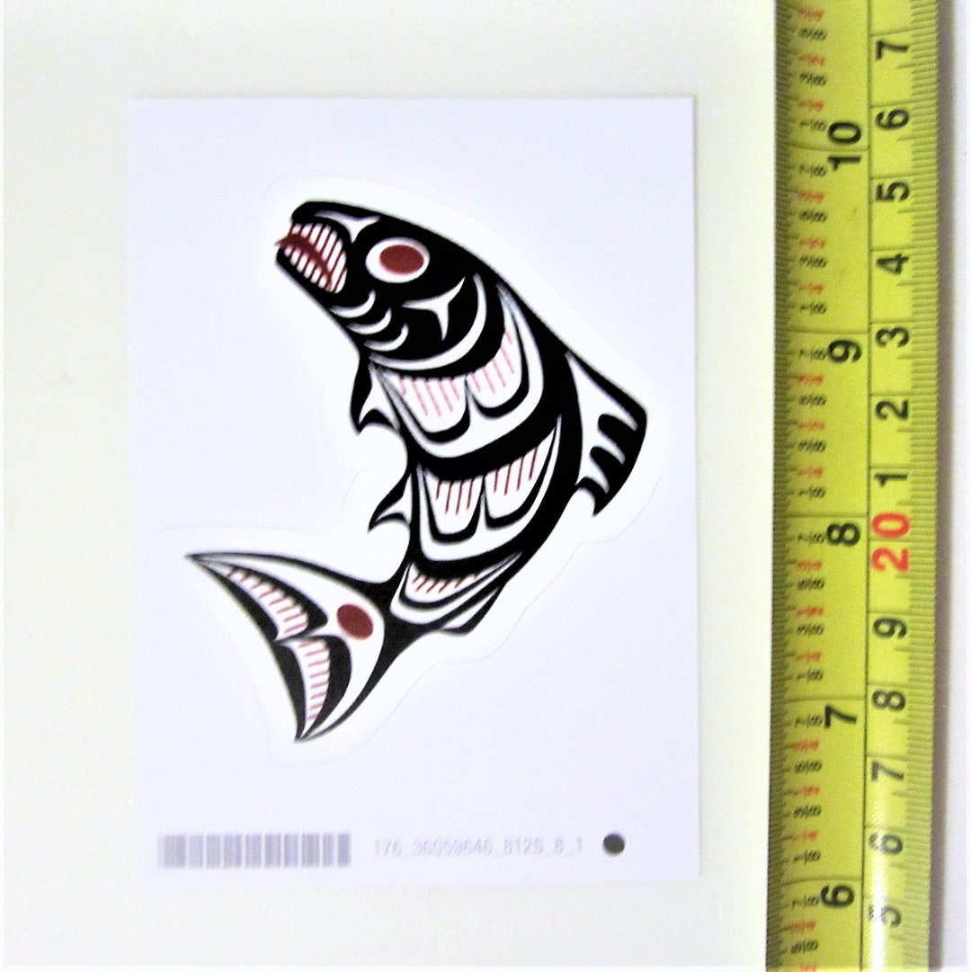 First Nations ''salmon'' Sticker Decal West Coast Native Indigenous Art ...