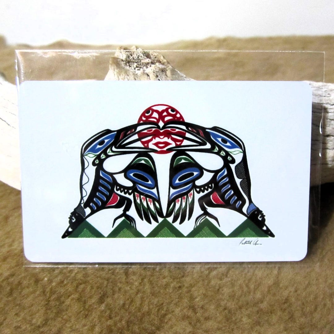 Nuu Chah Nulth First Nations 'raven & the Sun' Metal Stick on Fridge ...