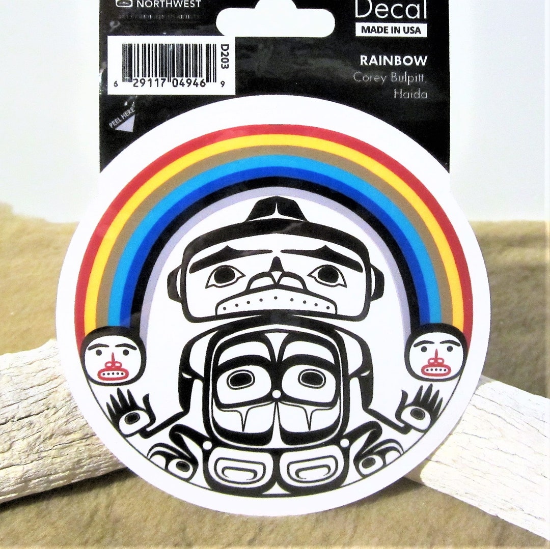 Haida First Nation 'rainbow' Vinyl Sticker Decal Pacific North West ...