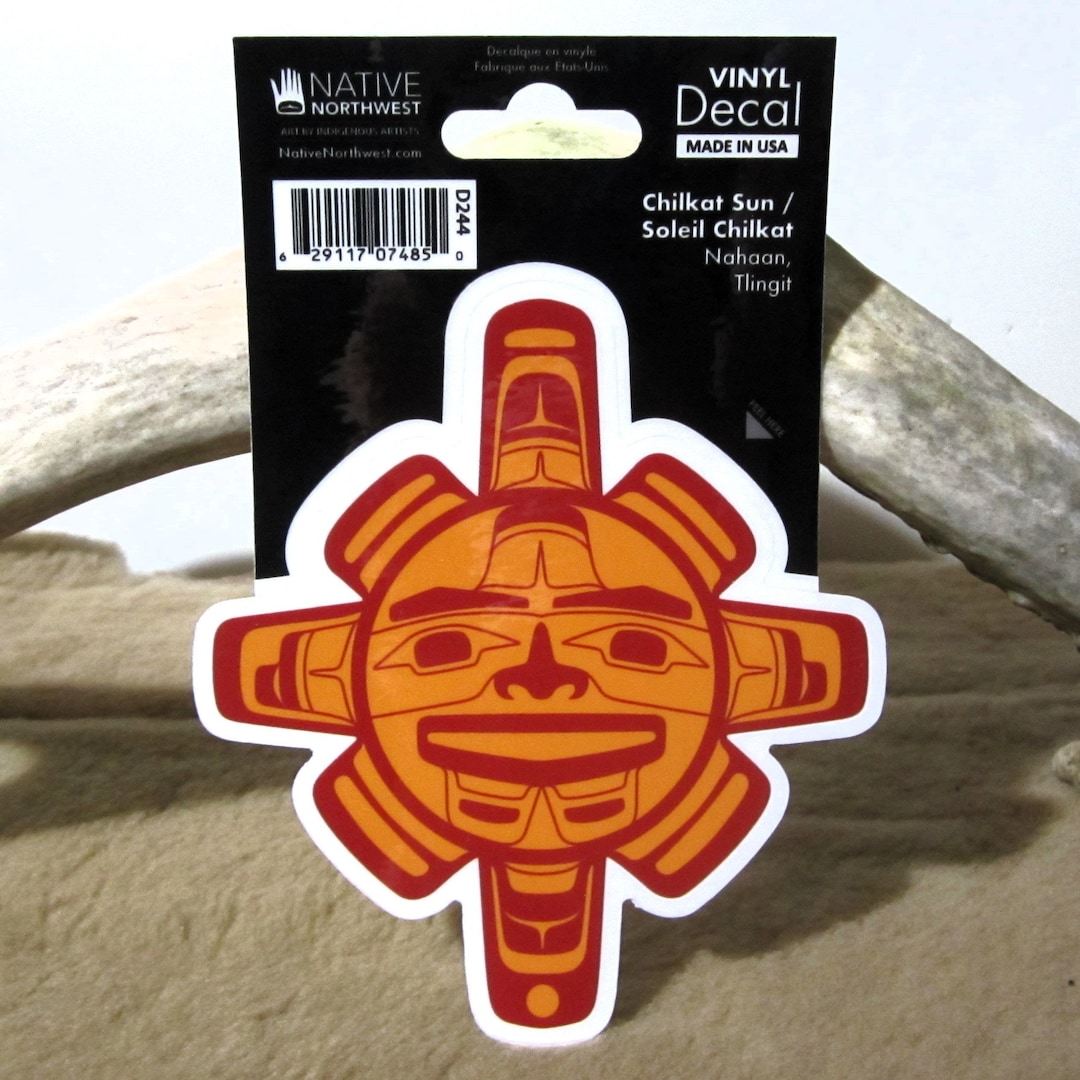 Tlingit First Nation 'chilkat Sun' Vinyl Sticker Decal Pacific North ...