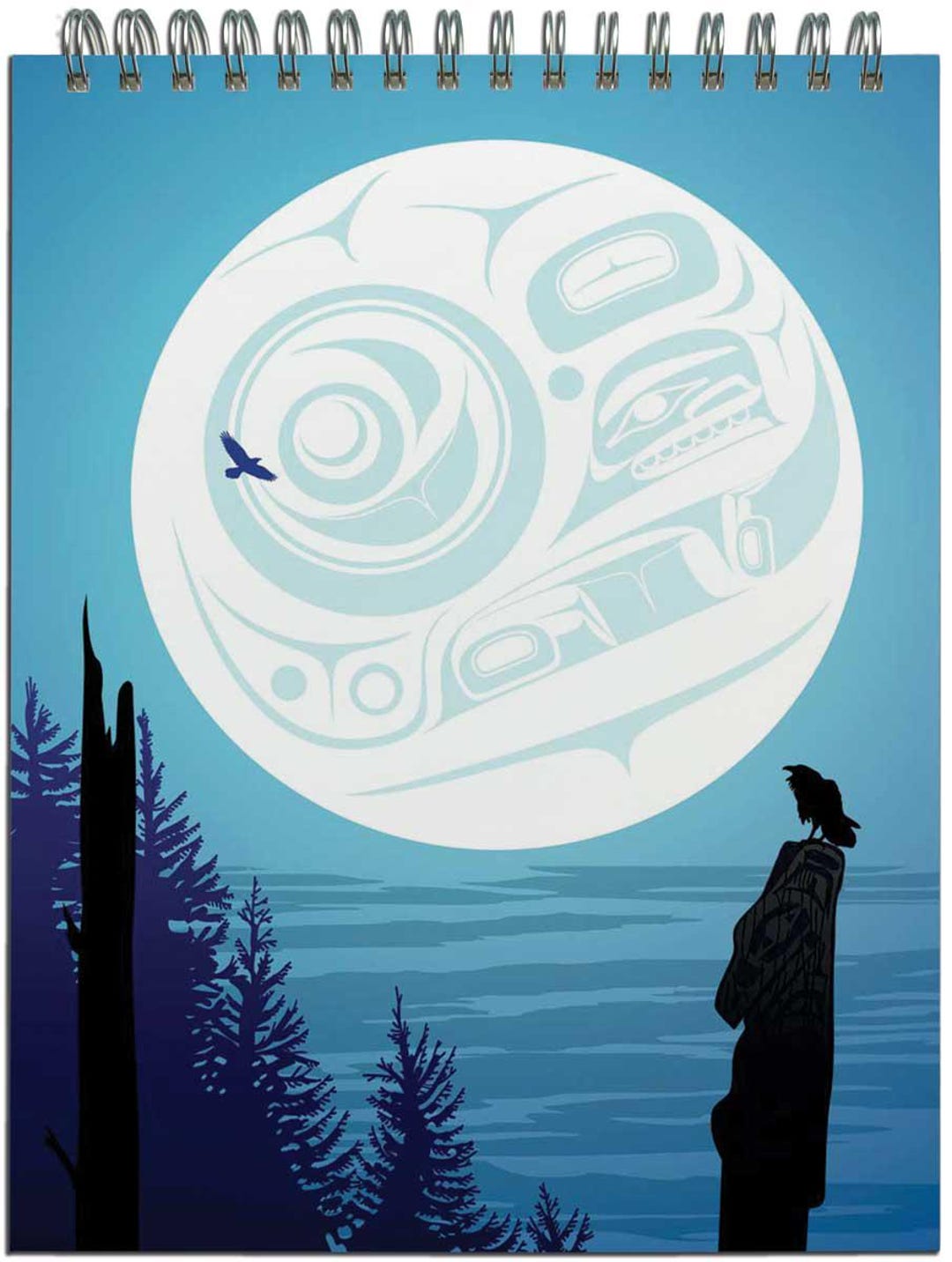 Tlingit First Nation 'full Moon Raven' Sketch Book Pacific North West ...