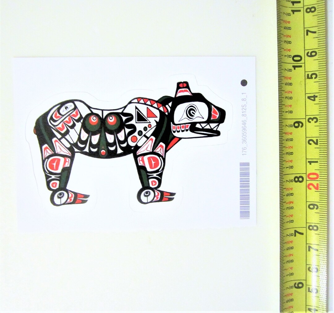 First Nations 'coastal Bear' Sticker Decal Pacific North West Coast ...