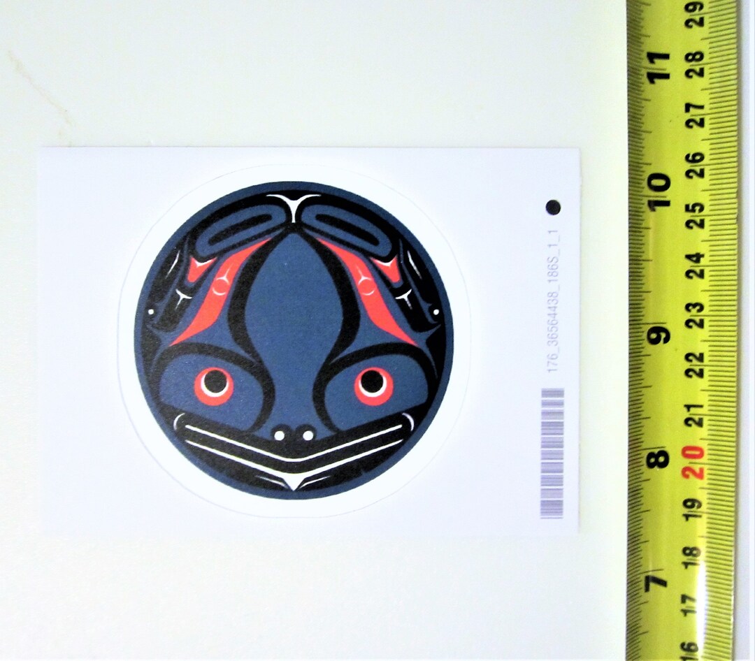 First Nations ''frog Circle'' Sticker Decal West Coast Native ...
