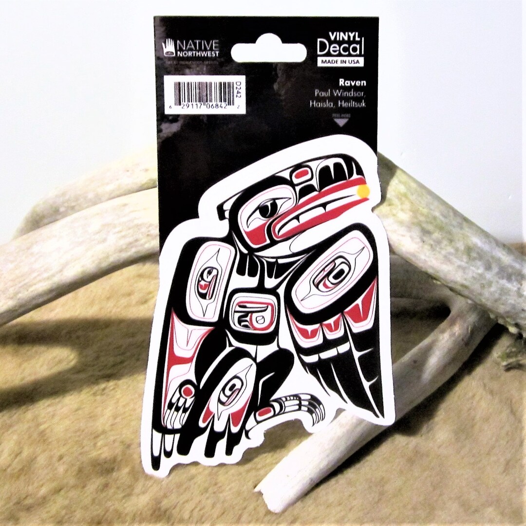 Haisla Heiltsuk First Nation 'raven' Vinyl Sticker Decal Pacific North ...