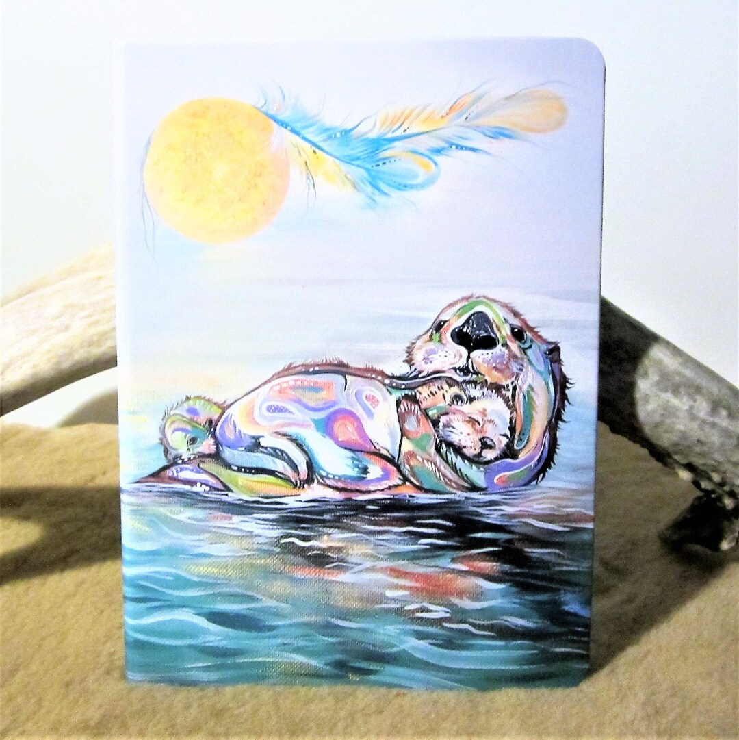 Metis Cree First Nation 'otter Family' Lined Journal Eastern Woodlands ...