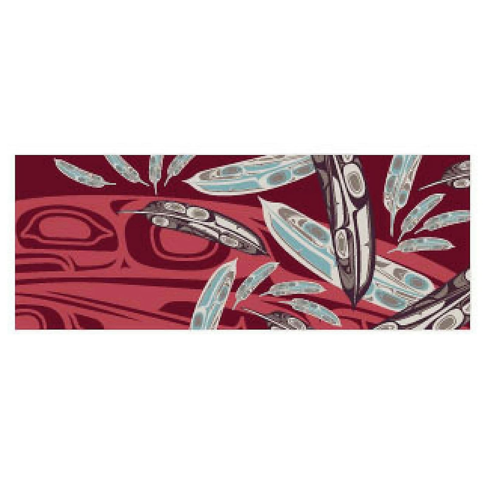 Gitxsan First Nation 'raven Feathers' Bamboo Circle Scarf Pacific North ...