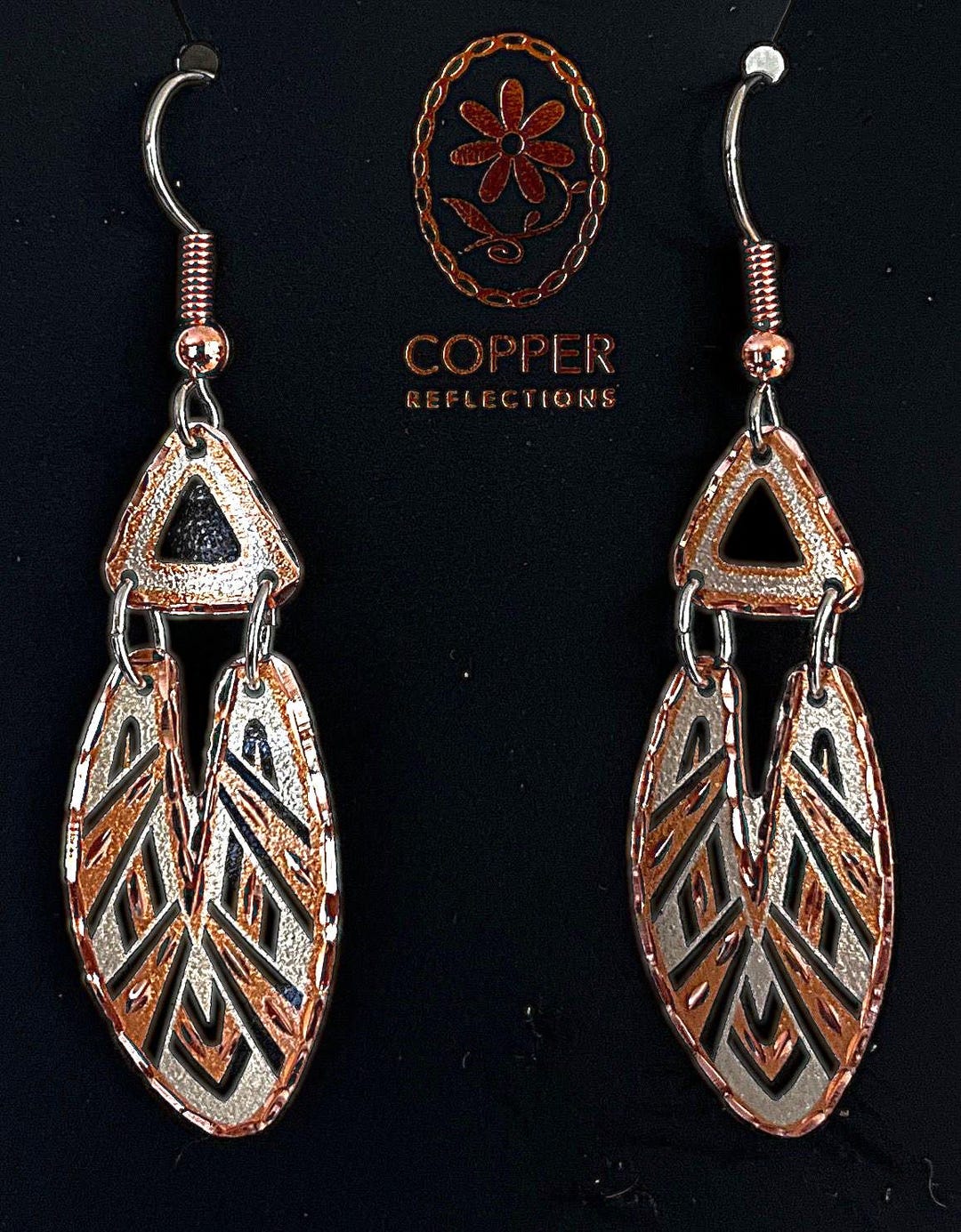 First Nations Copper Silver Plate Earrings Pacific North West Coast ...