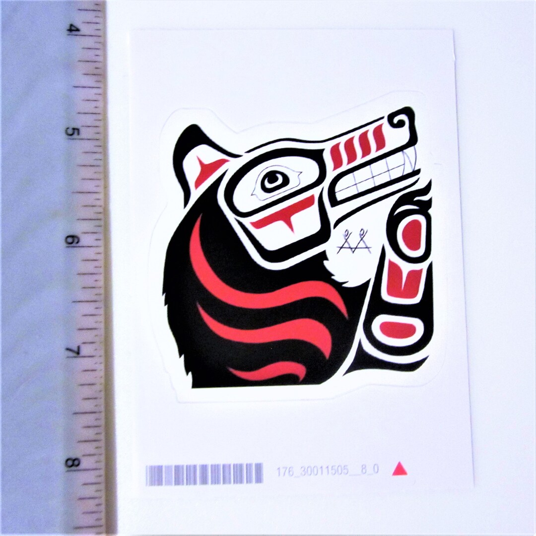 First Nations ''bear'' Sticker Decal Native Westcoast Indigenous Art - Etsy