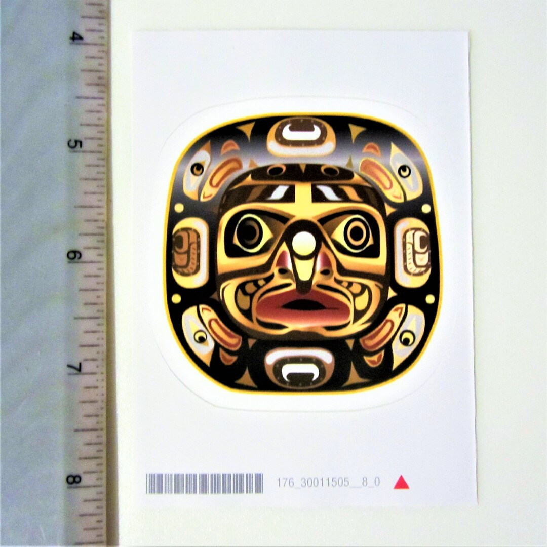First Nations ''moon Mask'' Sticker Decal Native Westcoast Indigenous ...