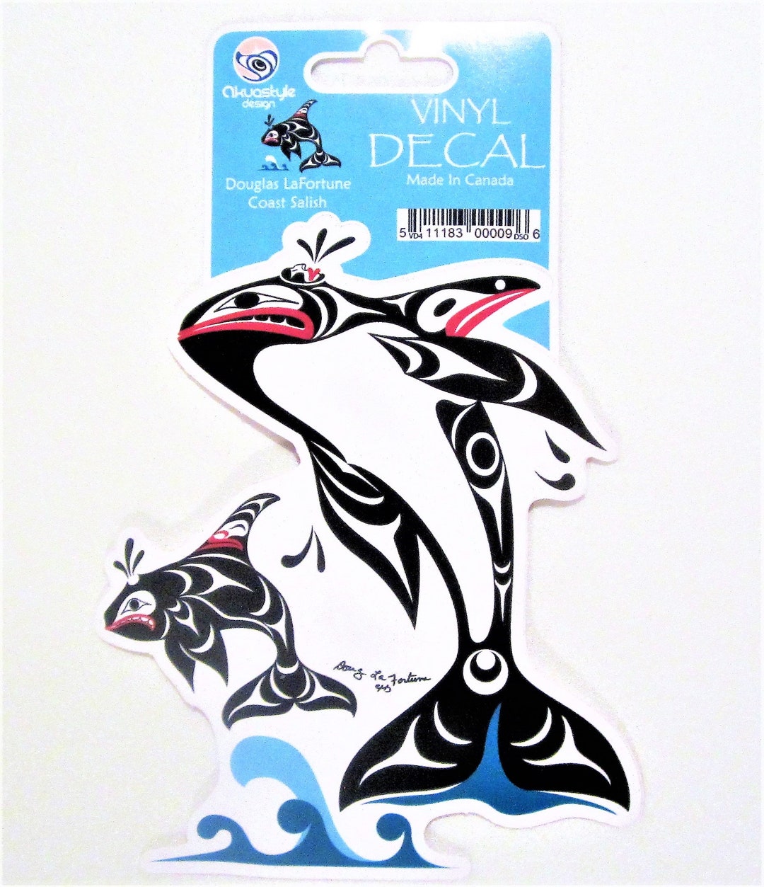 Coast Salish First Nation 'orca's' Vinyl Sticker Decal Pacific North ...