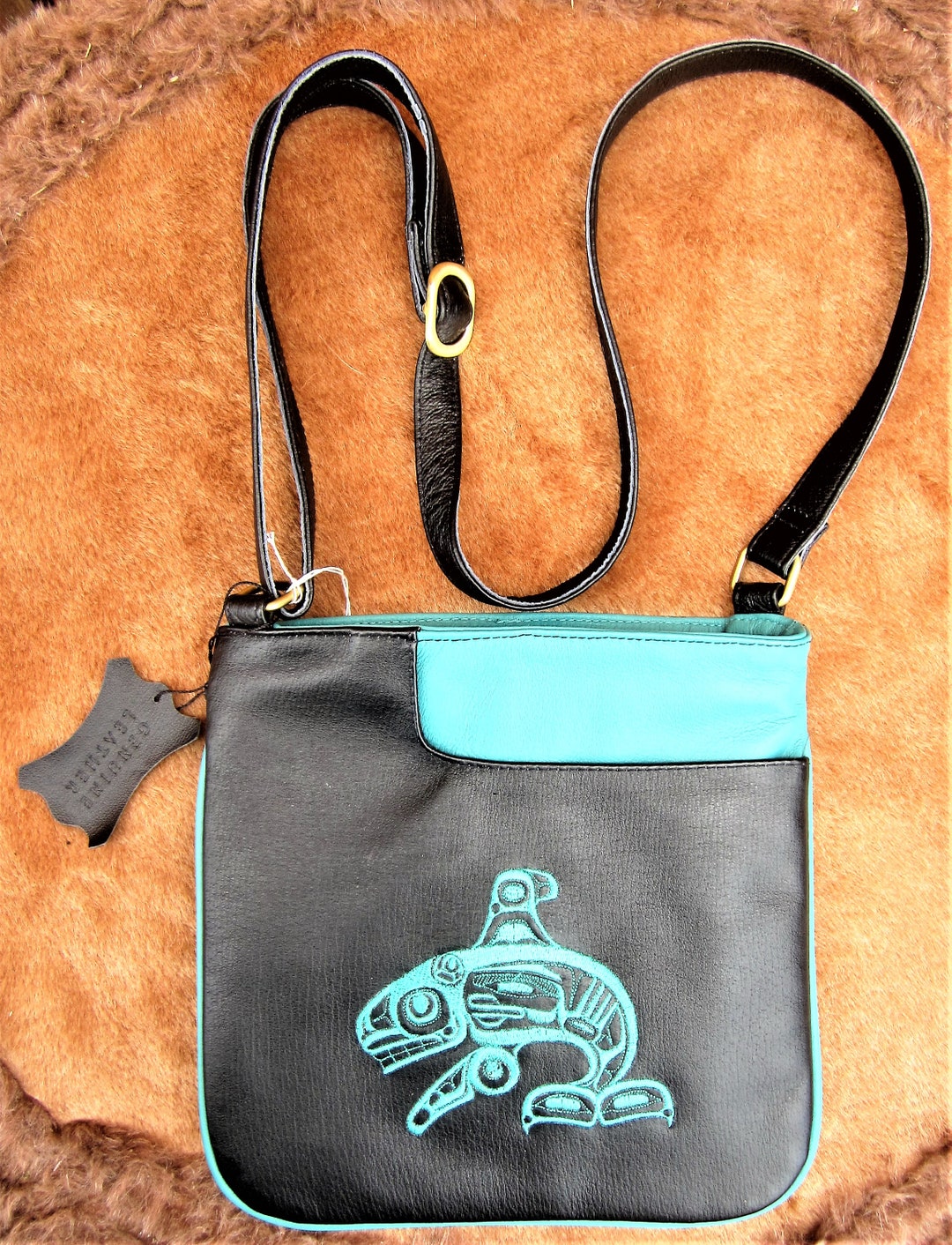 Coast Salish First Nation 'orca' Ladies Leather Purse Pacific North ...