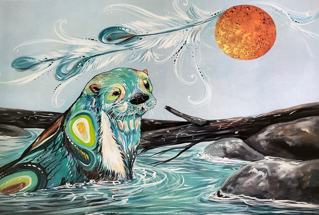 Metis Cree First Nation 'river Otter' Contemporary Great Plains Sub ...