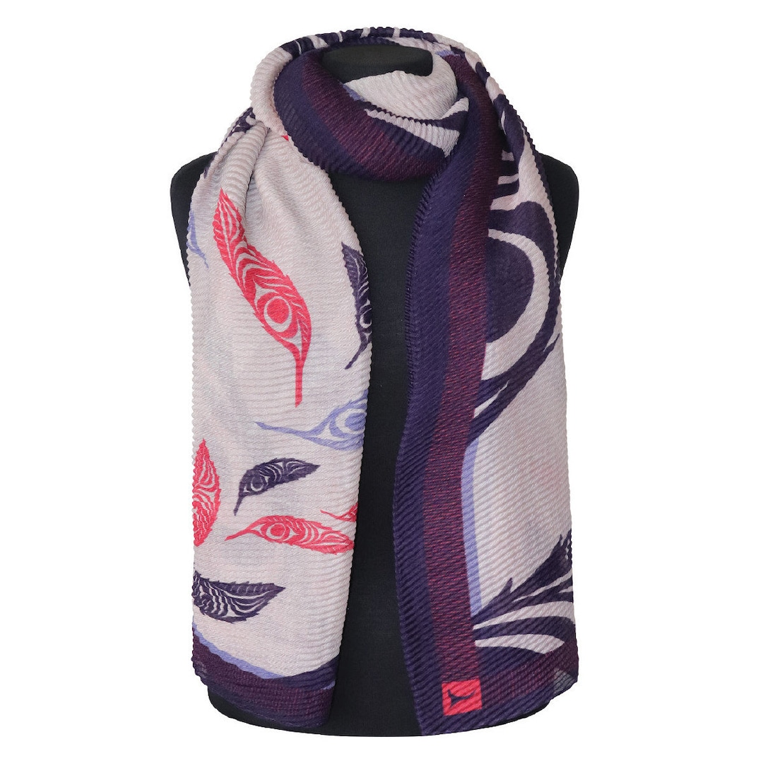 Coast Salish First Nation 'feathers' Eco Scarf Pacific North West ...