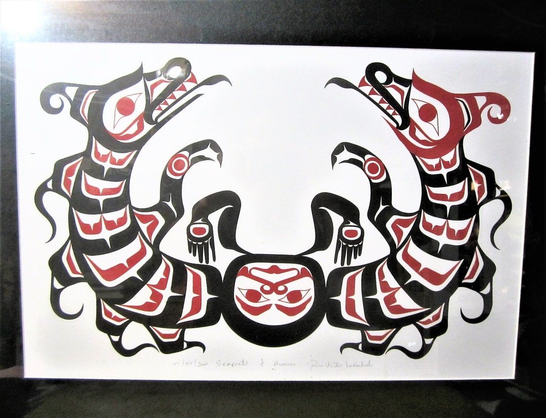 Haida First Nation 'serpents & Human' Contemporary Limited Edition # 56 ...