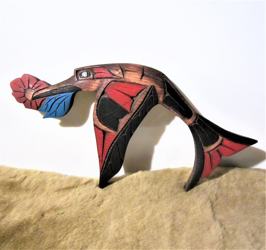 Coast Salish First Nation 'hummingbird' Carving Pacific North West ...