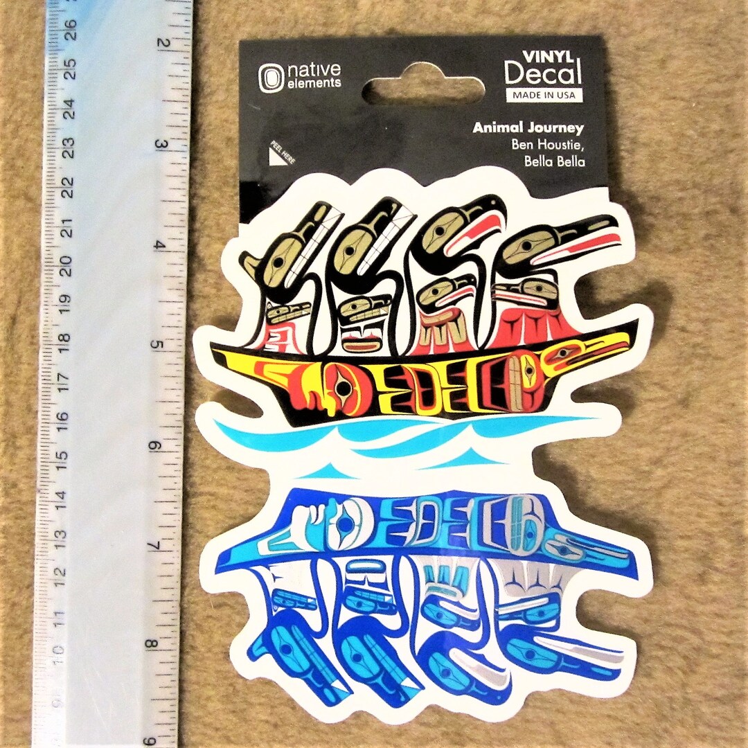 Bella Bella First Nation 'animal Journey' Vinyl Sticker Decal Pacific ...