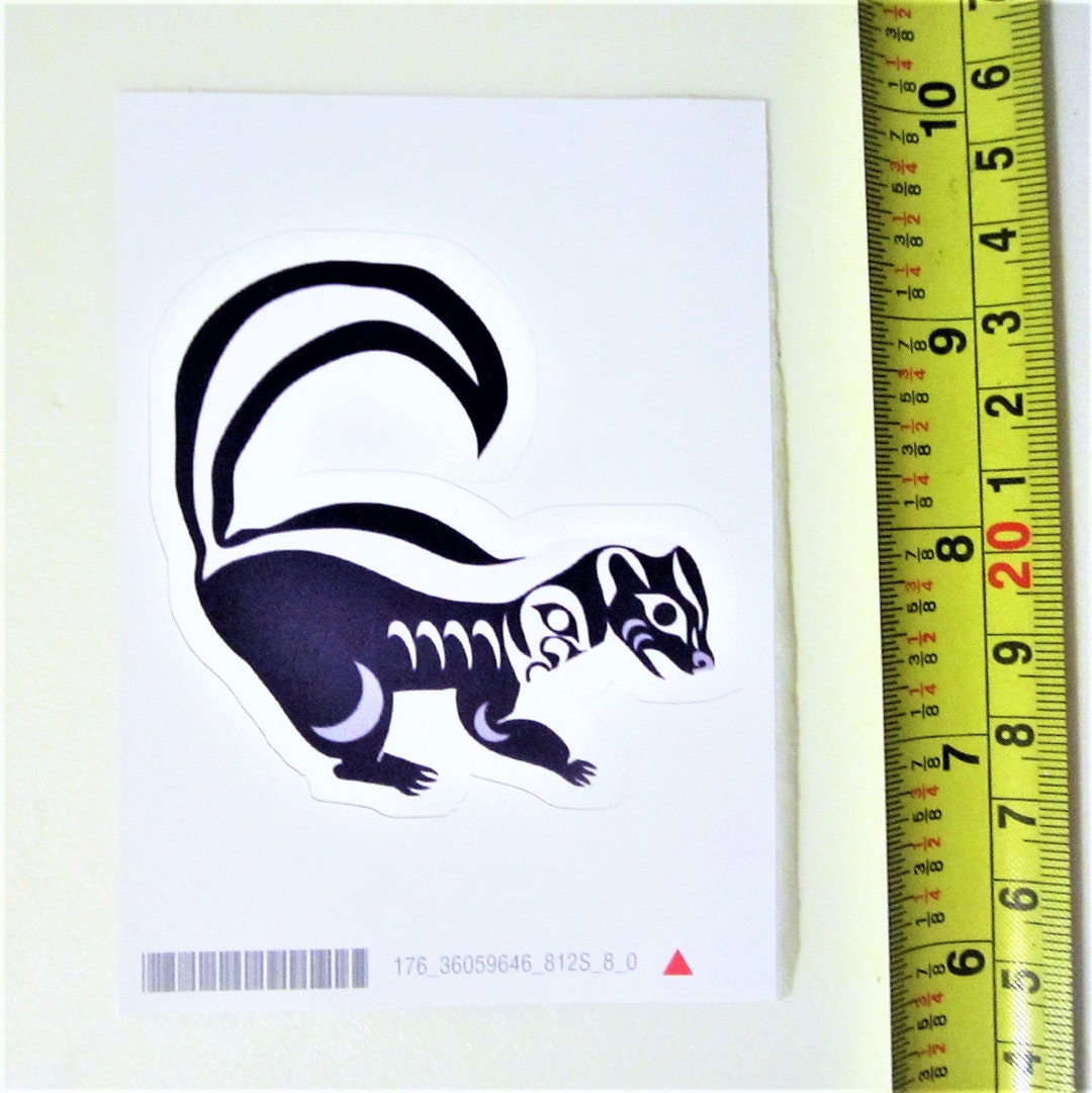 First Nations ''skunk' Sticker Decal West Coast Native Indigenous Art ...