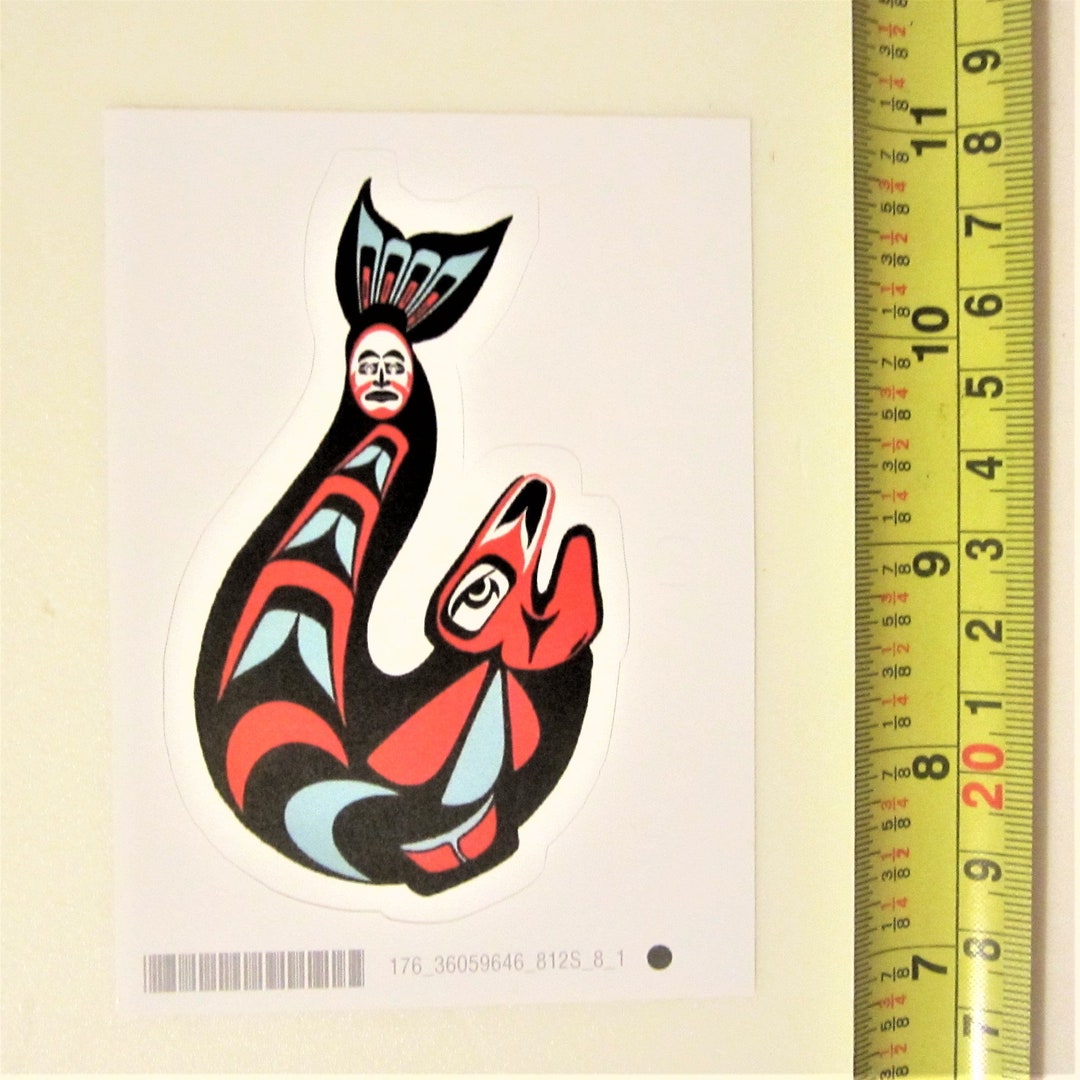 First Nations ''salmon'' Sticker Decal West Coast Native Indigenous Art ...