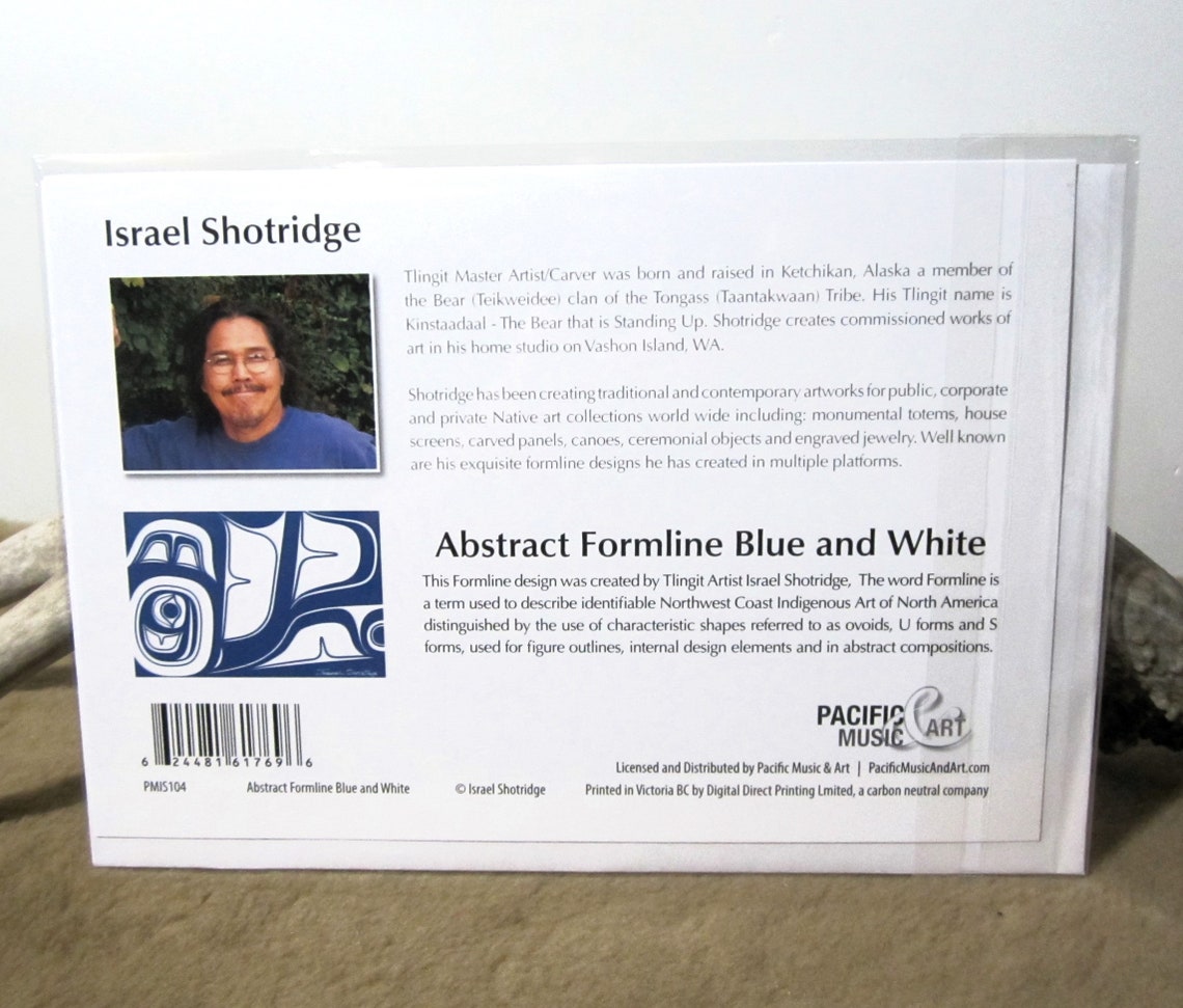 Tlingit Yukon First Nations 'abstract Formline Blue and White' Pacific ...