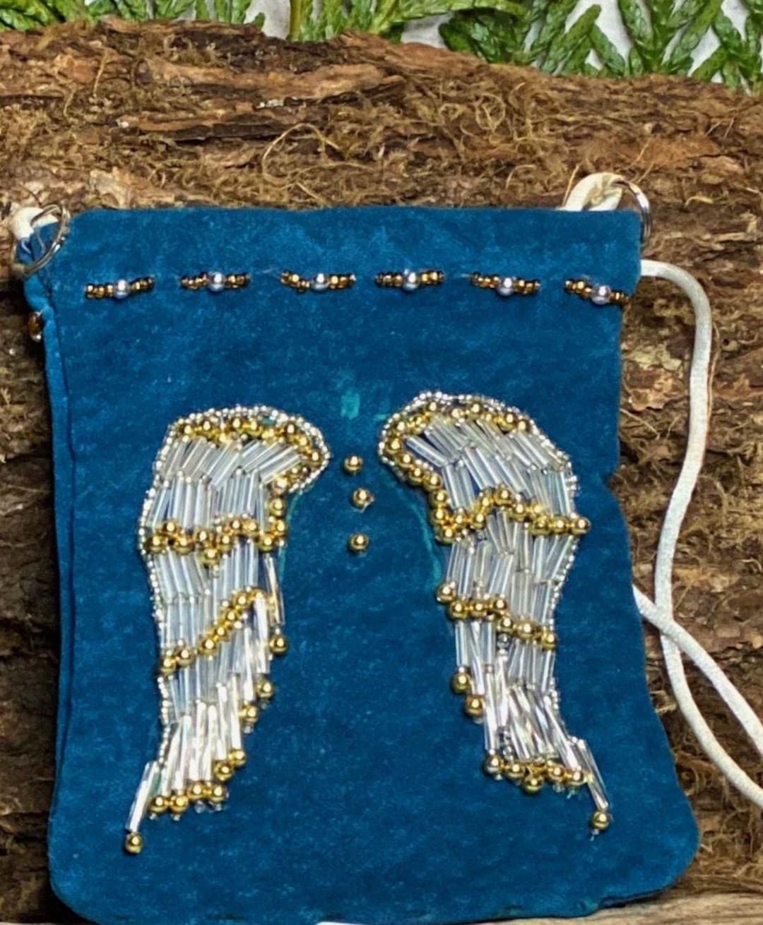 Nuu Chah Nulth First Nation 'angel Wings' Draw String Medicine Bag ...