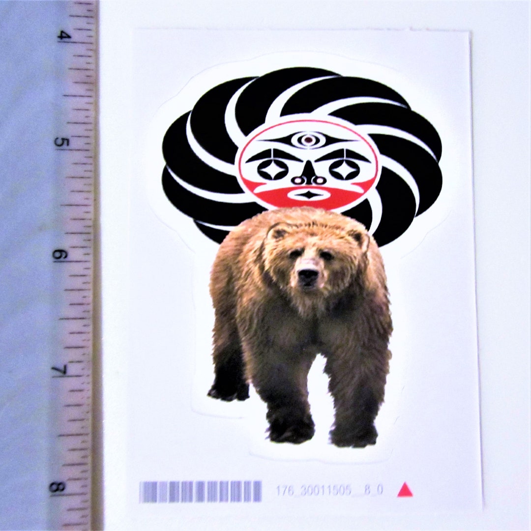 First Nations ''grizzly Bear'' Sticker Decal Native Westcoast ...