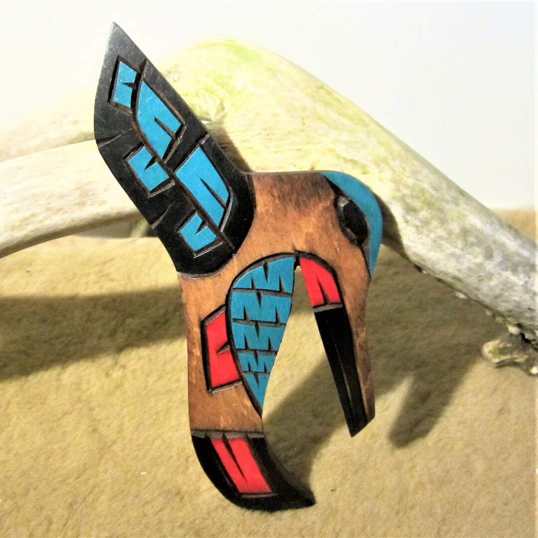 Coast Salish First Nation 'hummingbird' Cedar Carving Pacific North ...