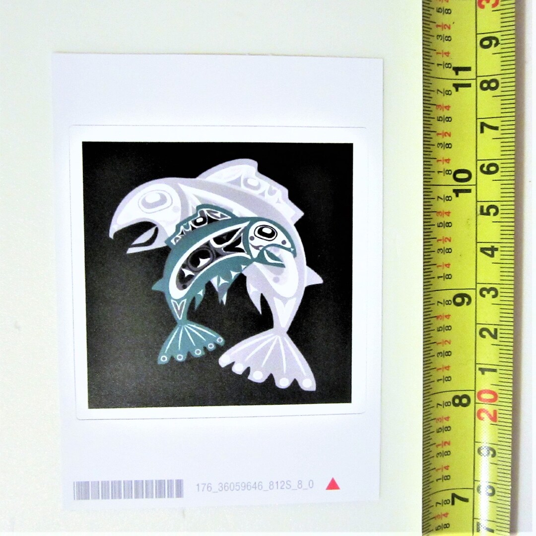 First Nations 'salmon Spirit' Sticker Decal West Coast Native ...