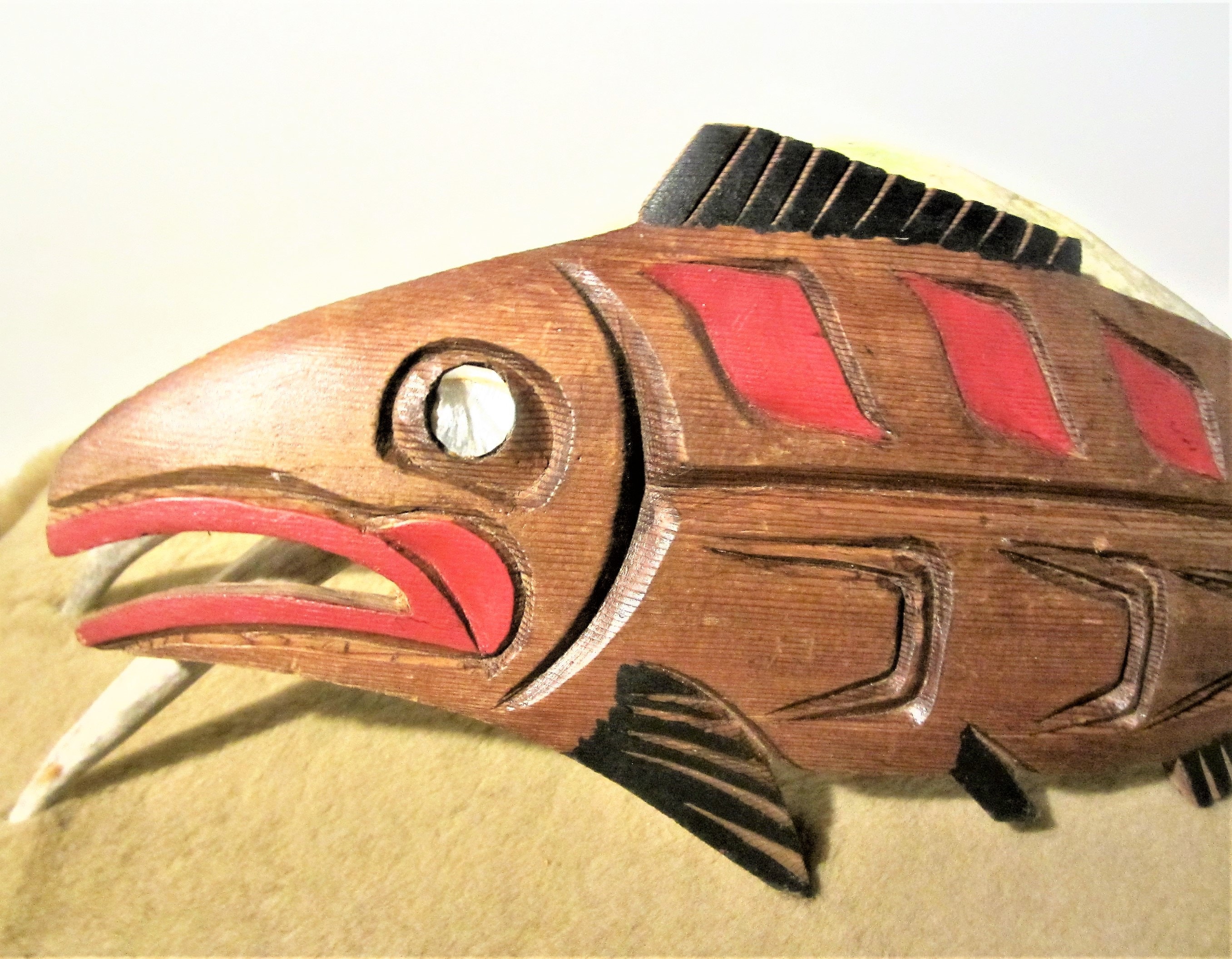 Nuu Chah Nulth First Nation 'salmon' Cedar Carving Pacific North West ...