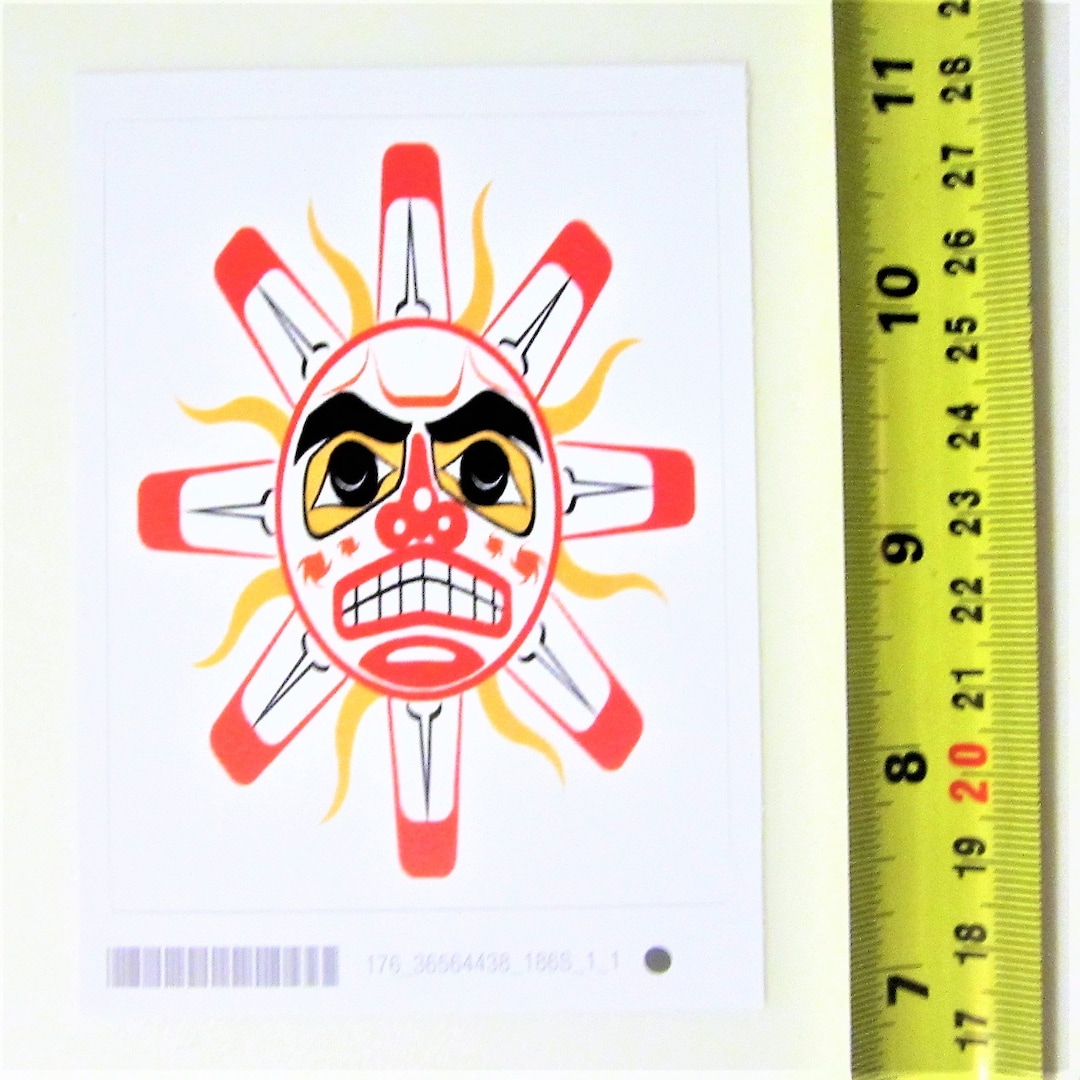 First Nations ''pacific Sun'' Sticker Decal West Coast Native ...