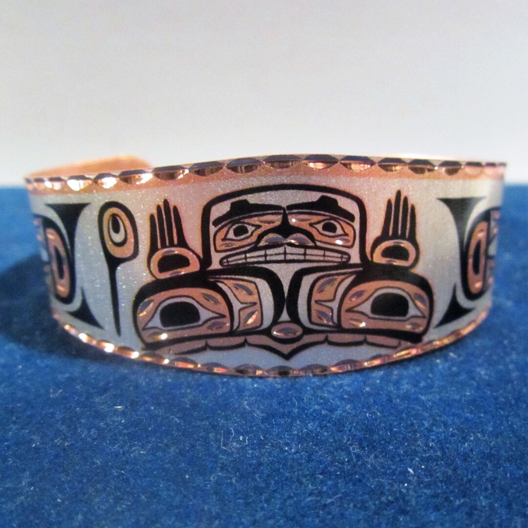 First Nations 'bear Box Design' Copper Bracelet Pacific North West ...