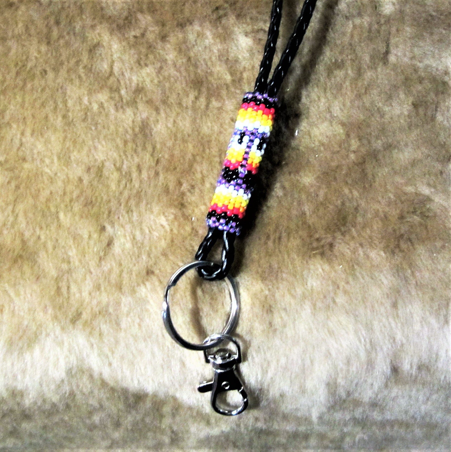 Ojibway First Nations Hand Beaded Neck Lanyard Key Chain | Etsy Canada