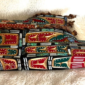 Kwakiutl First Nation 'eagle & Raven' Cedar Rattle Carving Pacific ...