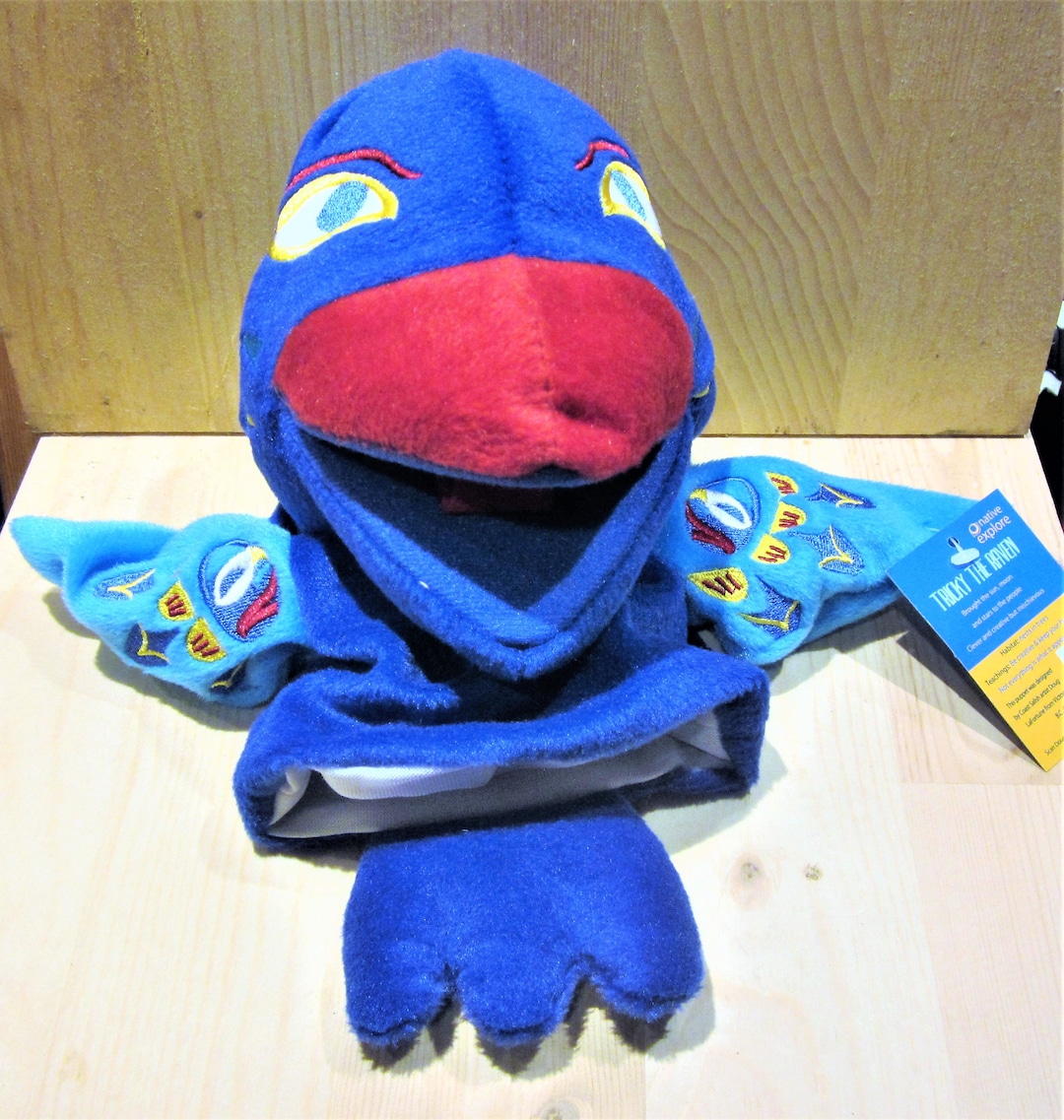 Coast Salish First Nation 'tricky the Raven' Hand Puppet Toy Pacific ...