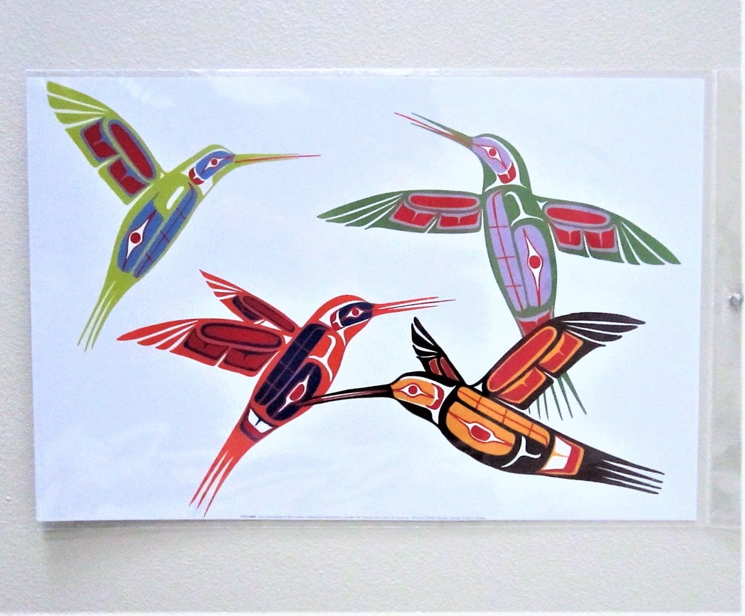 Heiltsuk Bella Bella First Nation 'hummingbirds' Contemporary Pacific ...